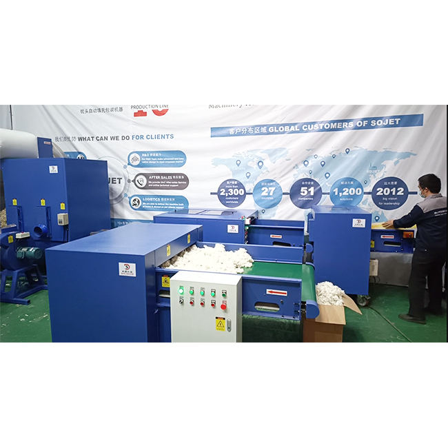 Fiber Mixed with Shredded Foam Semi-Automatic Pillow Production Line ...